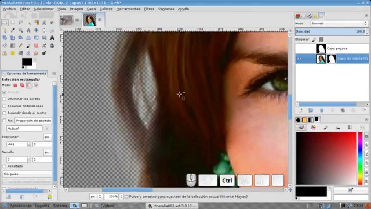 Video tutorial GIMP uso de capas y máscaras de capa - YouTube