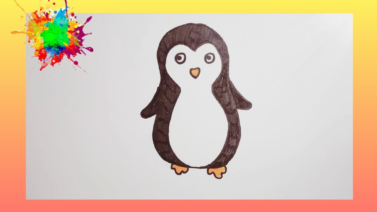 Comment dessiner un manchot | How to draw a penguin - YouTube