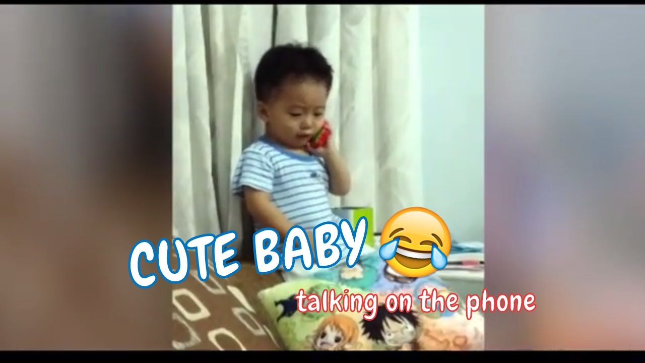 cute baby talking on the phone very funny/搞笑宝宝学说话/搞笑寶寶學說話 - YouTube