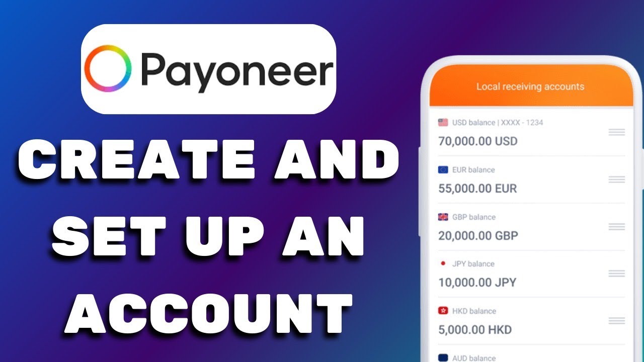 How To Create And Set Up A Payoneer Account - Step By Step Guide - YouTube