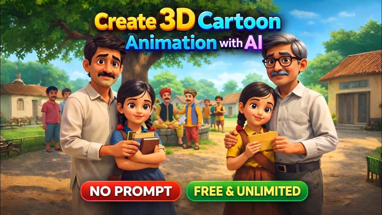 Create 3D Cartoon Animation FREE with AI 🎬 | No Prompt ️ | Step-by-Step ...