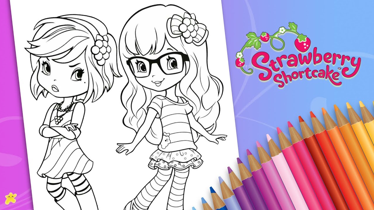 Coloring Strawberry Shortcake Sweet and Sour Grapes | Color With Me ...