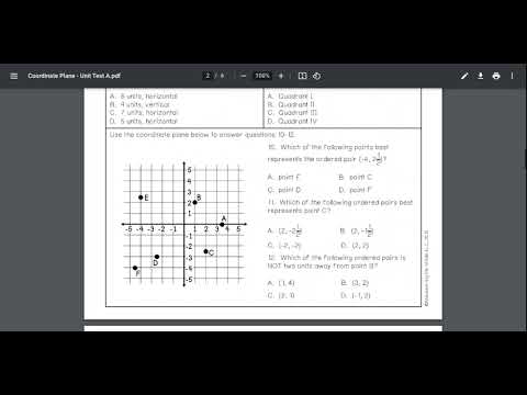 Coordinate Plane Unit Test Read Aloud - YouTube
