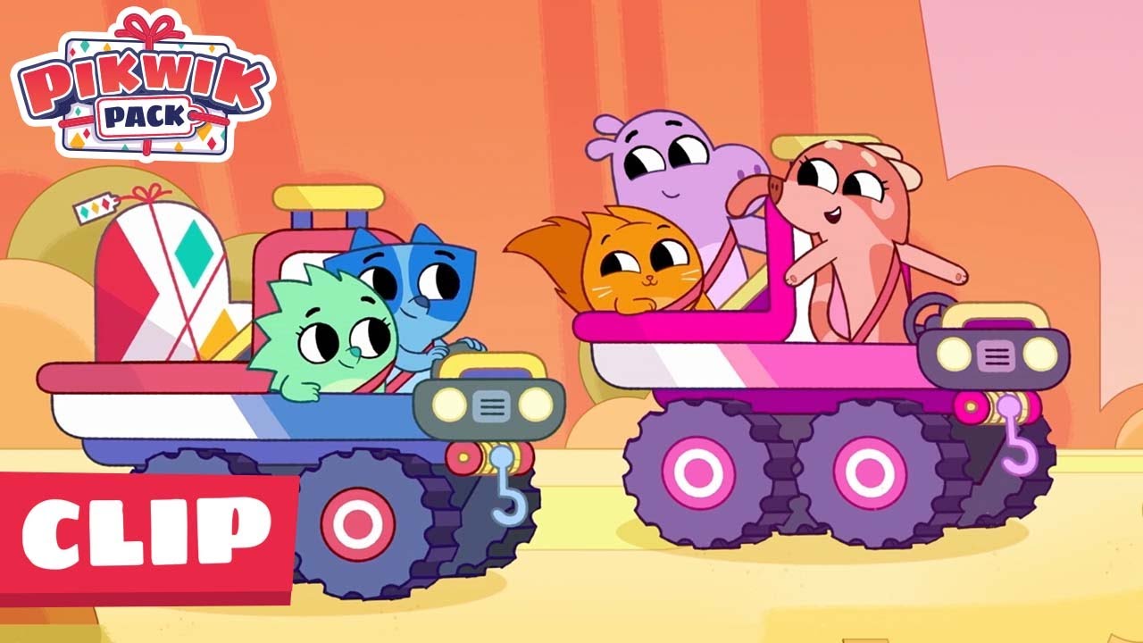 Axel and Coco's COOL trucks 🎁 Pikwik Pack 🎁 Axel's Buddy - YouTube