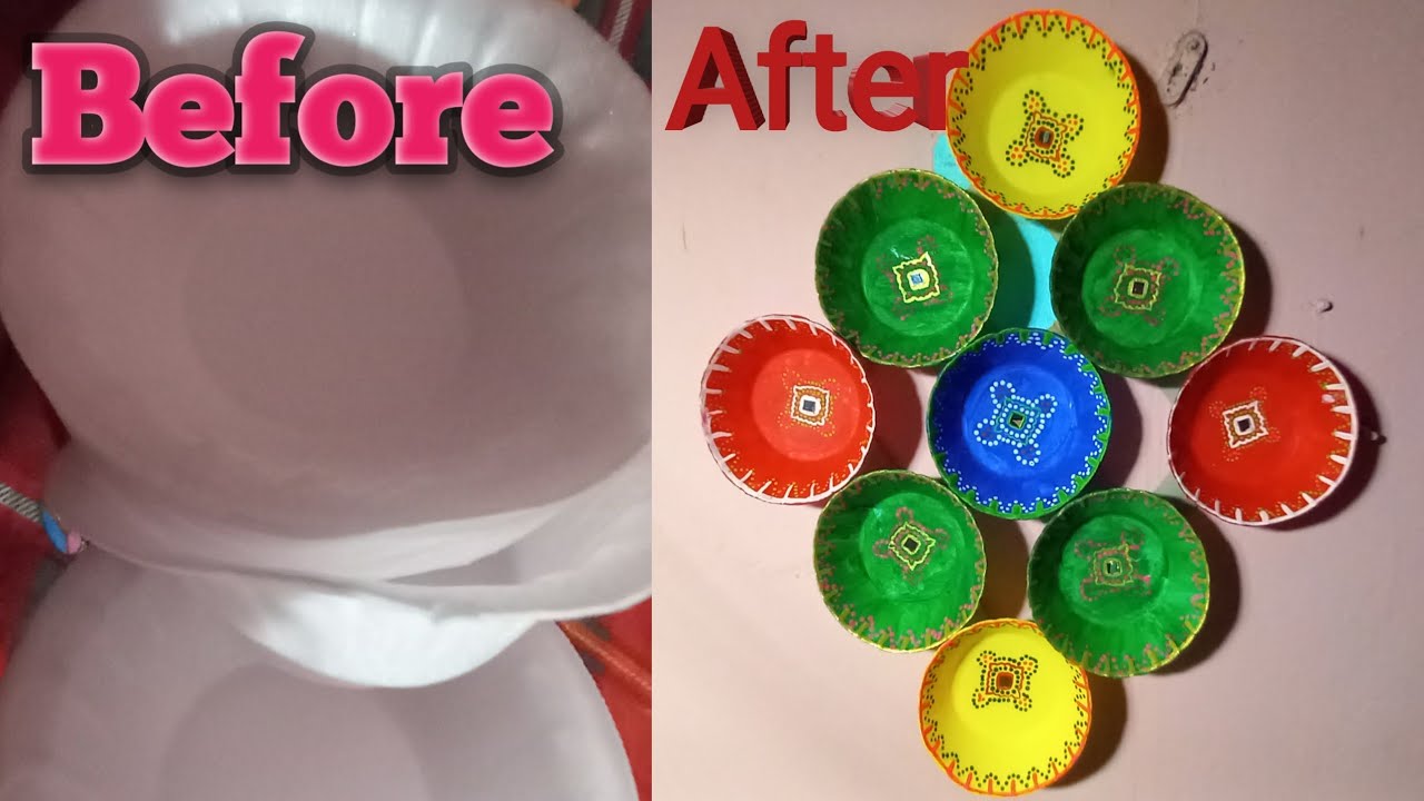 Reuse of waste bowl. Purane bowl ko kese reuse kare. Wall hanging of a ...