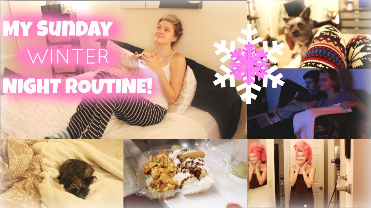 MY WINTER SUNDAY NIGHT ROUTINE! - YouTube