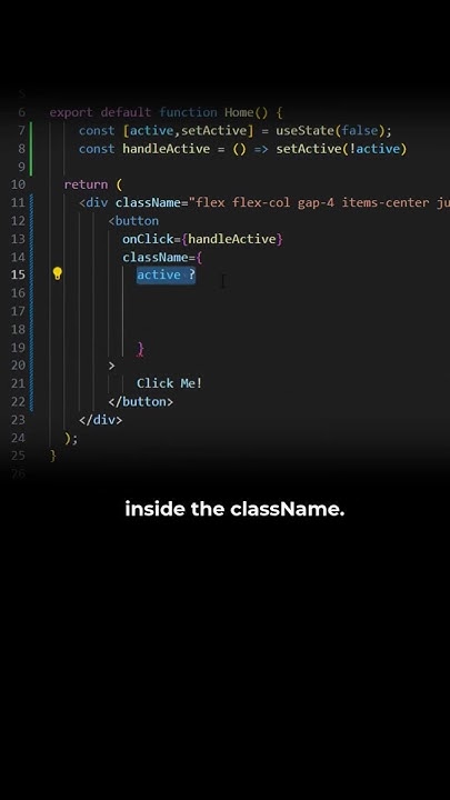 Conditionally Add Classes in React The Easy Way #coding #frontenddevelopment #react #javascript ...