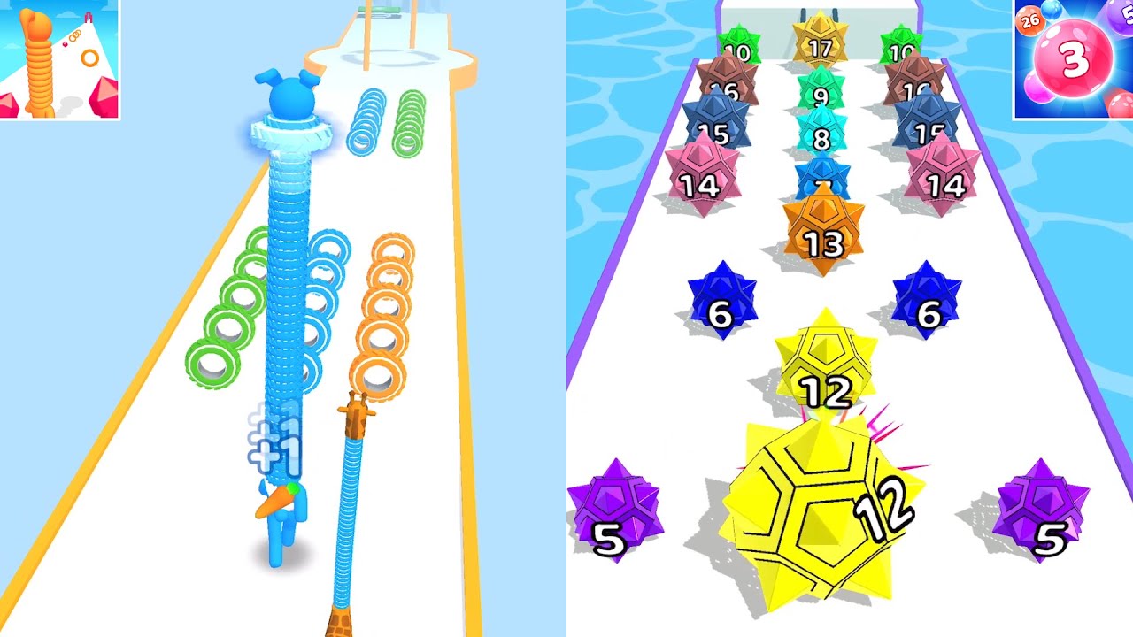 Marble Run 3D, Long Neck Run All Levels Android,iOS Mobile Games - YouTube
