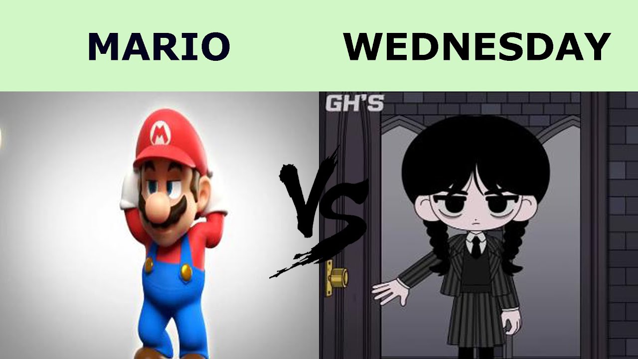 Mario VS Wednesday | Zero Two Dodging meme - YouTube