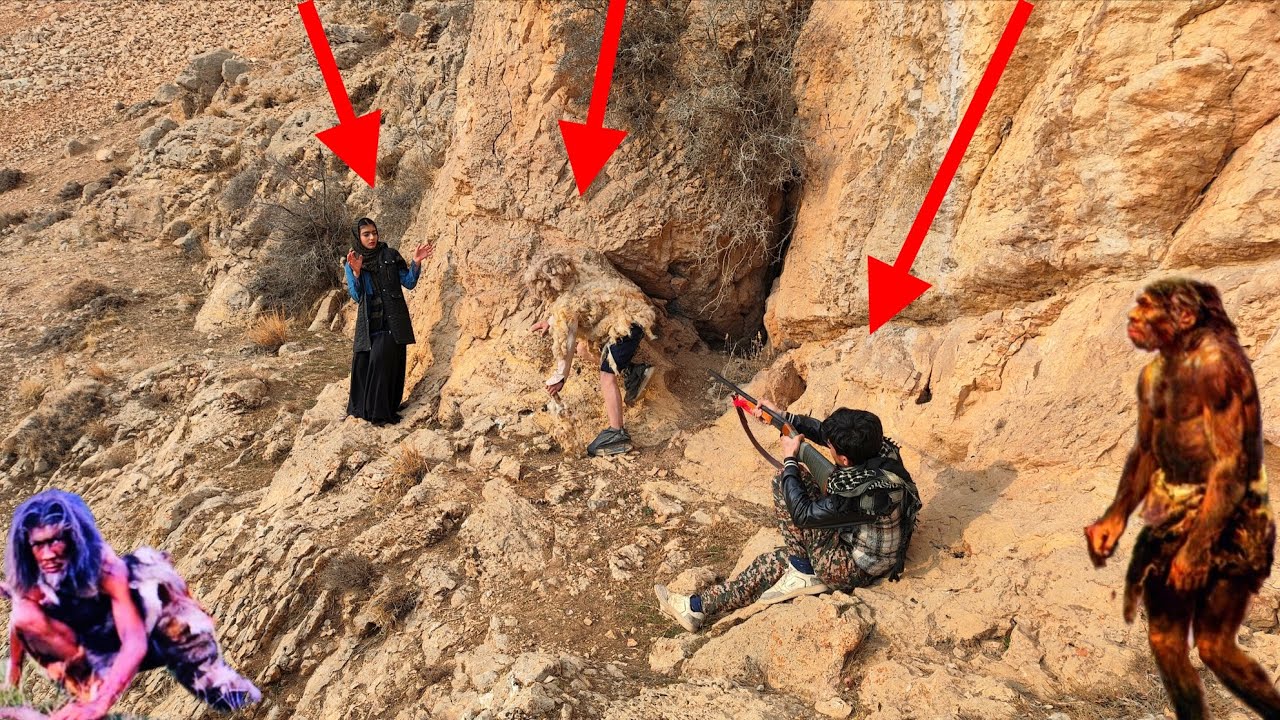 A Breathtaking Battle for Survival: Caveman's Surprise Attack on Sataish and Alireza - YouTube
