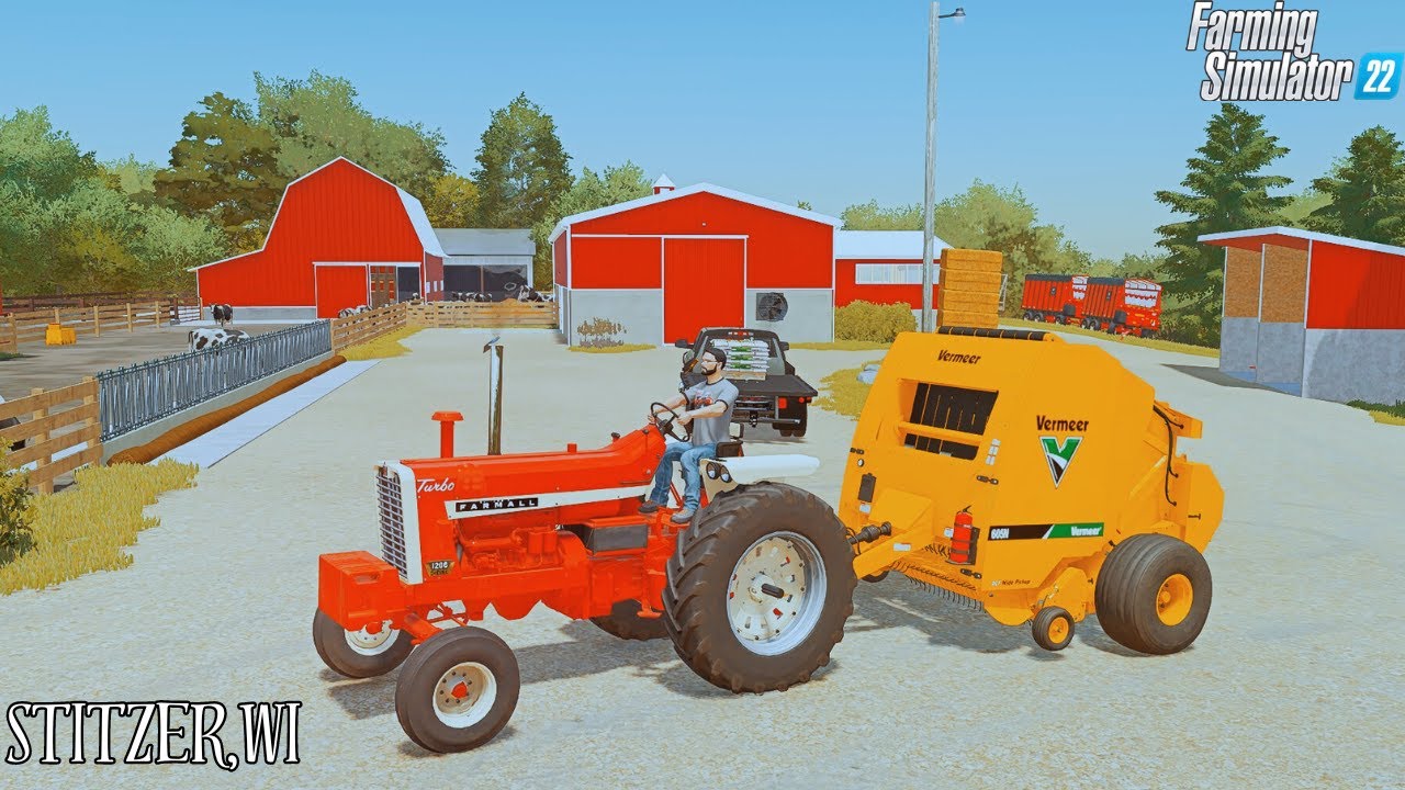 round baling 1st crop on the dairy farm -STITZER,WI - YouTube