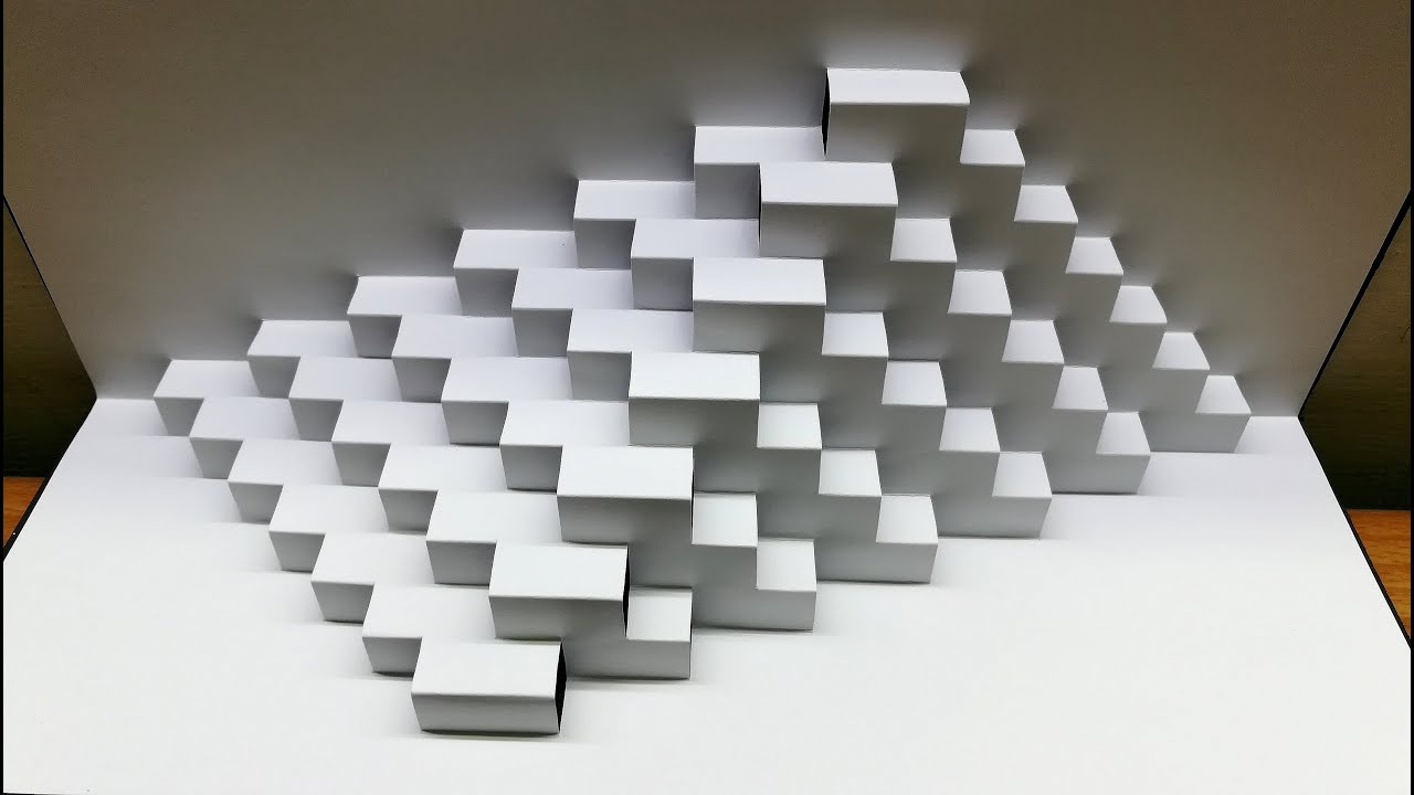 3D Geometric Card｜Paper Art｜Pop Up Design｜Origami Architecture｜Kirigami ...