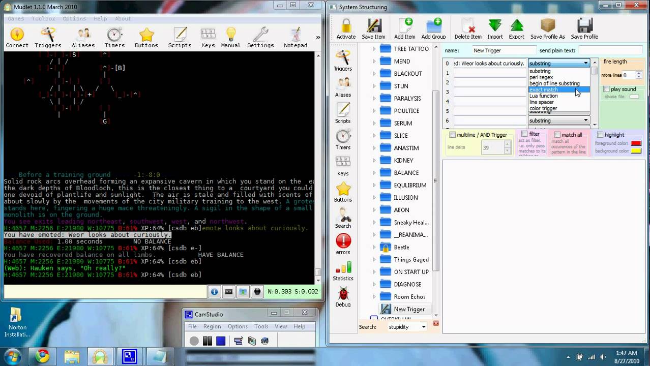 Mudlet - Make a Trigger using Aetolia's QUEUE function - YouTube