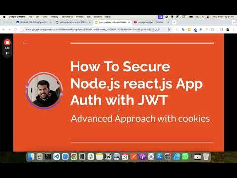 How To Secure Node js react js App Auth with JWT Advanced Approach with httpOnly cookies - YouTube