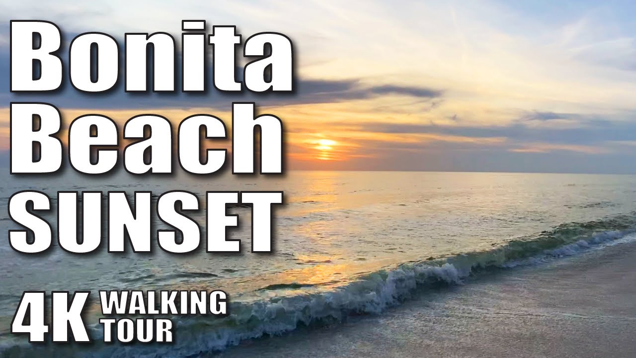 |4K| Sunset Walk at Bonita Beach, Florida, Slow TV, Ambient - YouTube
