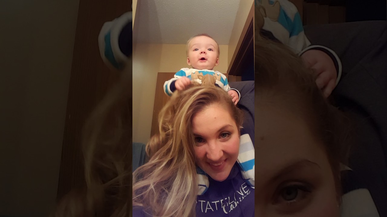 Riding on mommy - YouTube