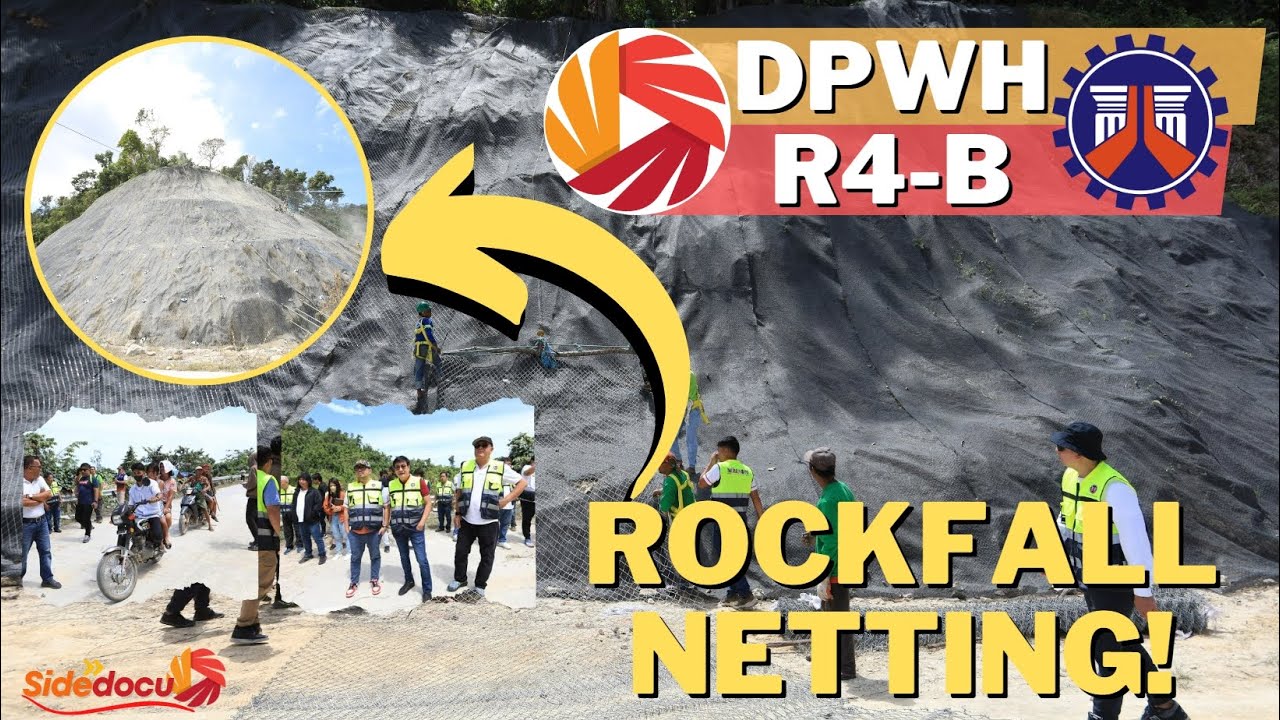 DPWH R4-B: Rockfall Netting Project Inspection in San Vicente, Palawan ...