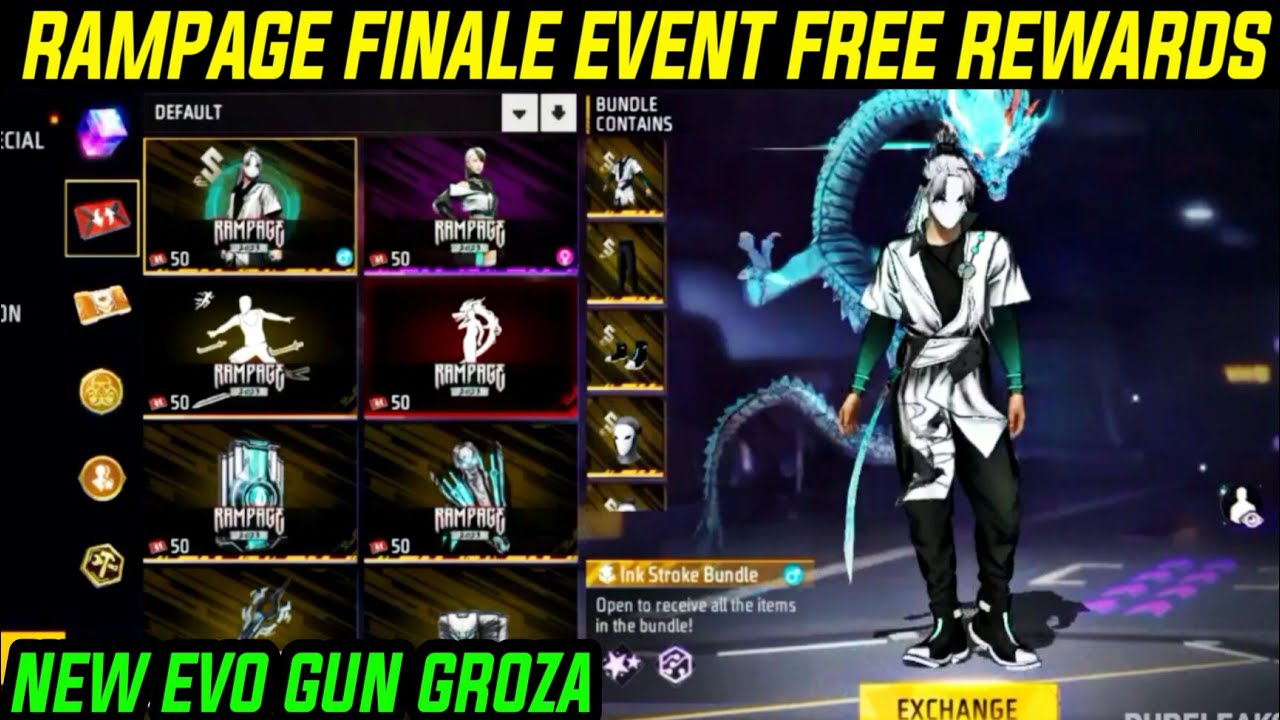 Rampage Finale Event Free Fire | Free Fire New Event | Next Evo Gun ...