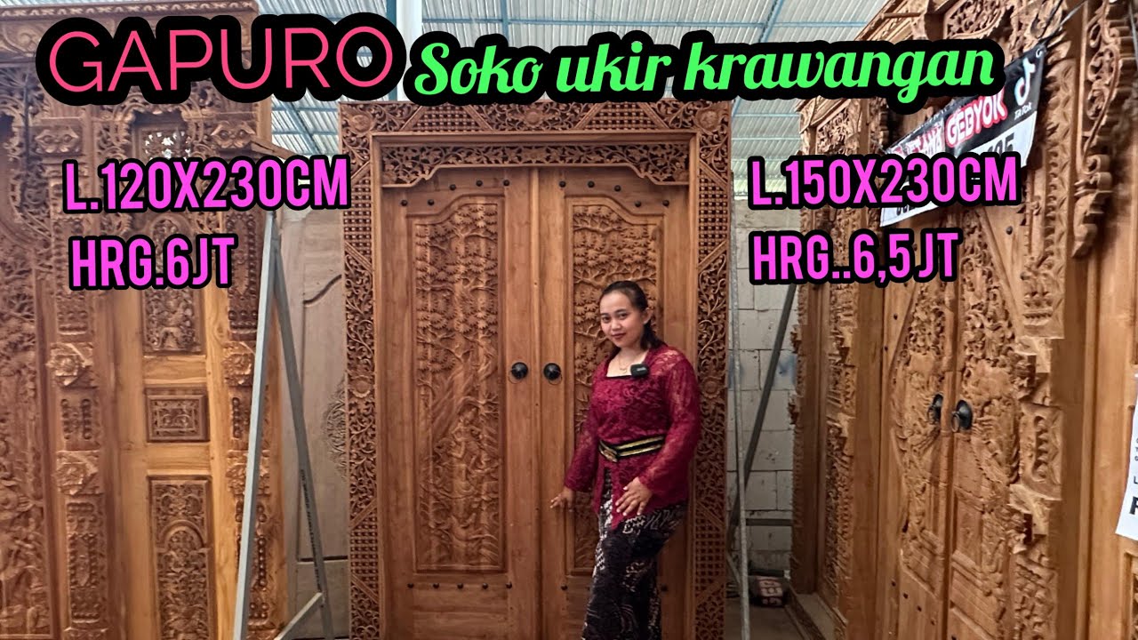 Reviuw gapuro minimalis Ramayana soko Ukir Krawangan - YouTube