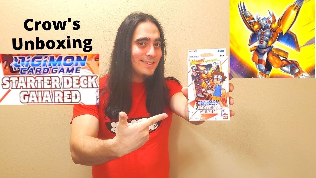 Crow's unboxing Digimon ST1 Gaia Red Starter deck - YouTube