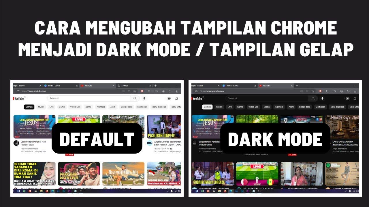 Cara Mengubah Tampilan Chrome Menjadi Dark Mode / Tampilan Gelap - YouTube