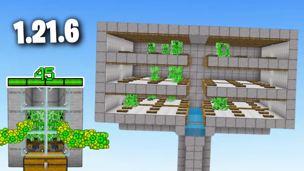 MINECRAFT 1.21.6 CREEPER and GUNPOWDER FARM | Easy, Efficient ...