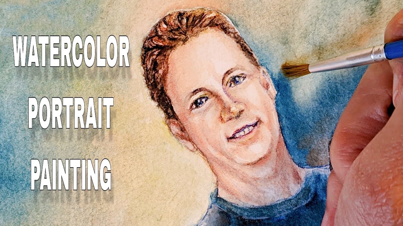 watercolor portrait painting│man portrait painting│인물수채화 초상화 수채화│人物 水彩画 ...