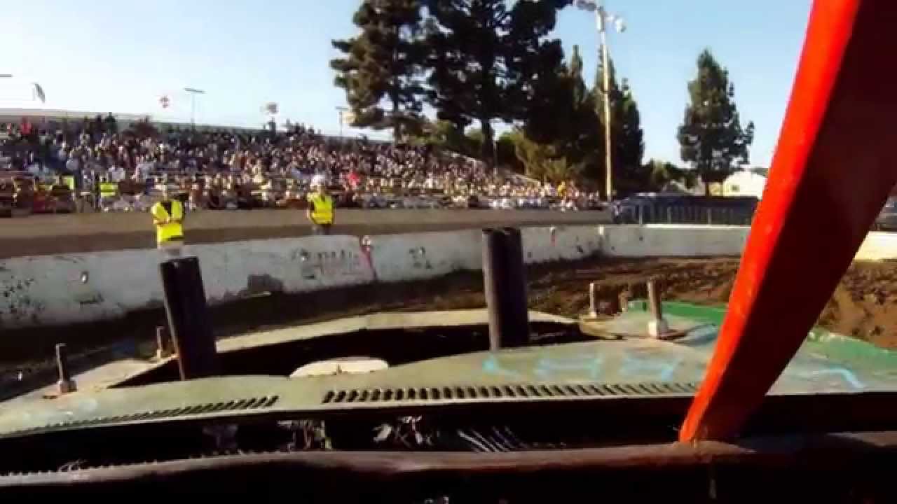 2014 Santa Maria Demolition Derby Heat 1 GoPro - YouTube