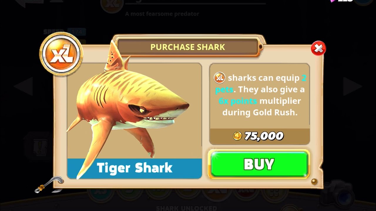 Hungry shark world- tiger shark gameplay. - YouTube