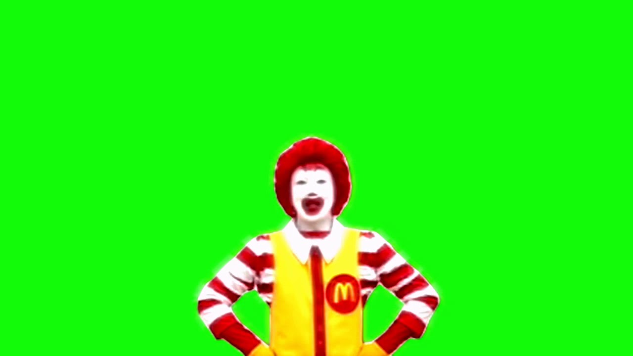Ronald McDonald ran ran ruu (green screen) - YouTube