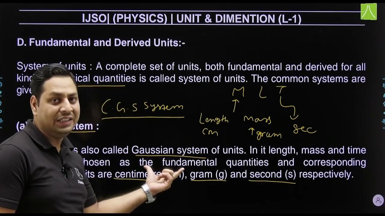 How to Start Preparation of IJSO/NSEJS Complete PHYSICS- UNIT AND DIMENSION Lecture- 1 - YouTube