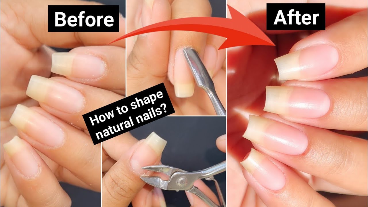 How to shape natural nails at Home || shape your natural nails ...