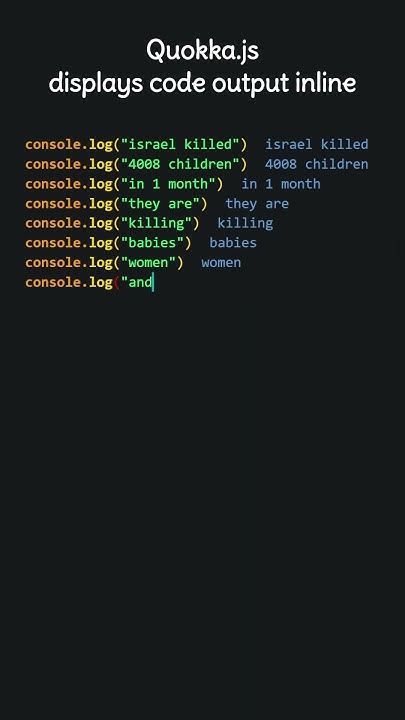 Visual Studio Code Extension For JavaScript - Quokka.js Display Code Output Inline - YouTube
