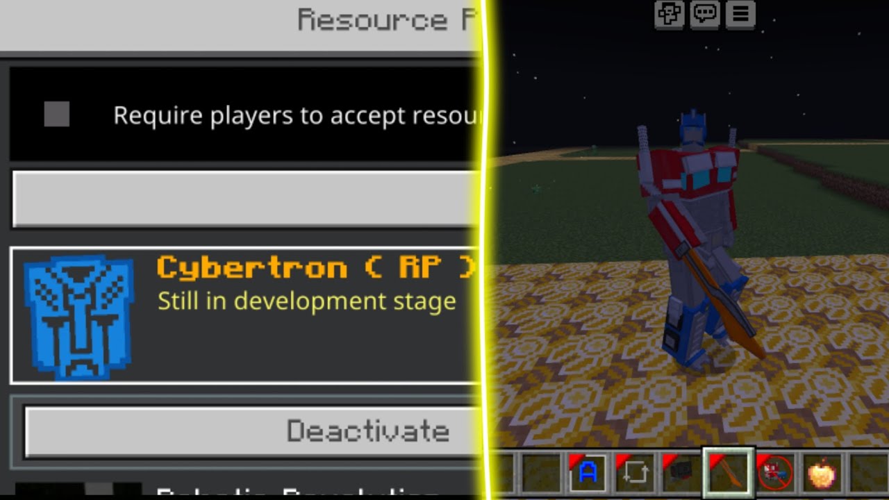 Minecraft Bedrock "Transformers: Rise of the beasts" addon, gameplay ...