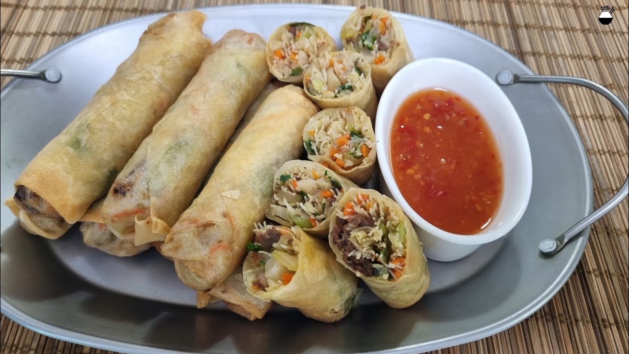 춘권 egg roll, spring roll - YouTube