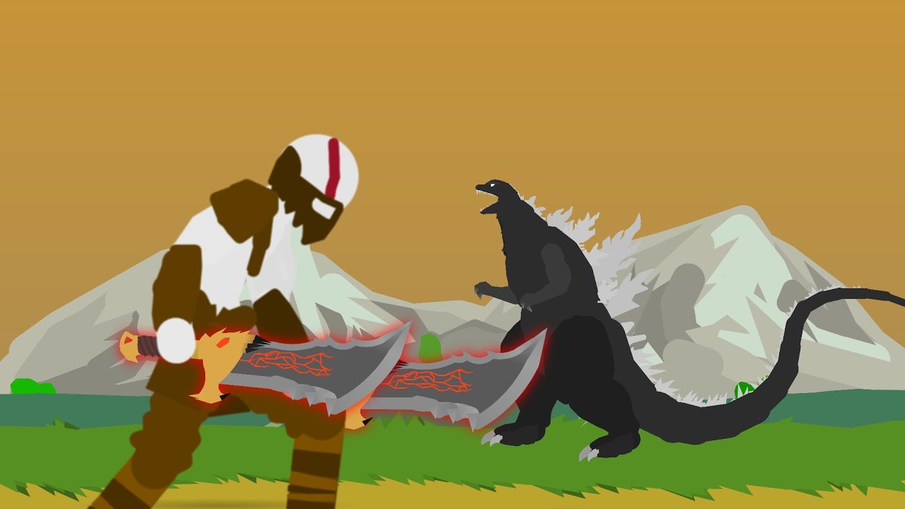 Godzilla vs Kratos... (unfinished animation) - YouTube
