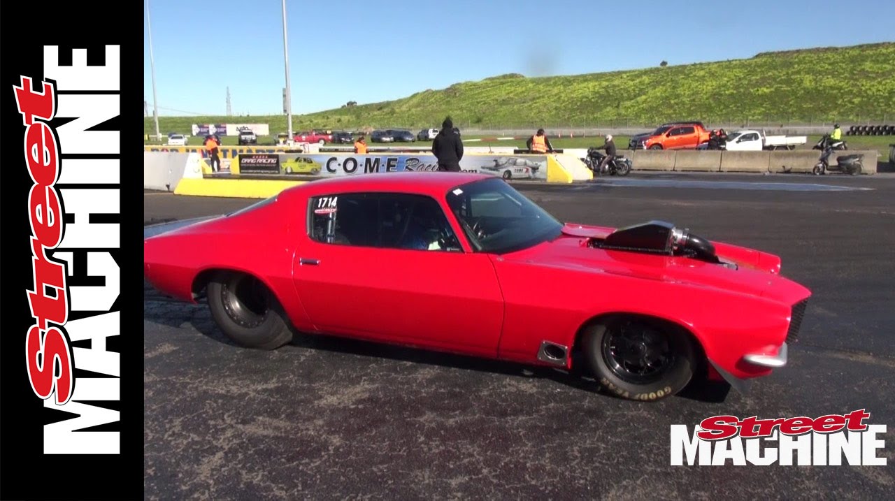 Procharged Big Block Camaro at Calder - YouTube