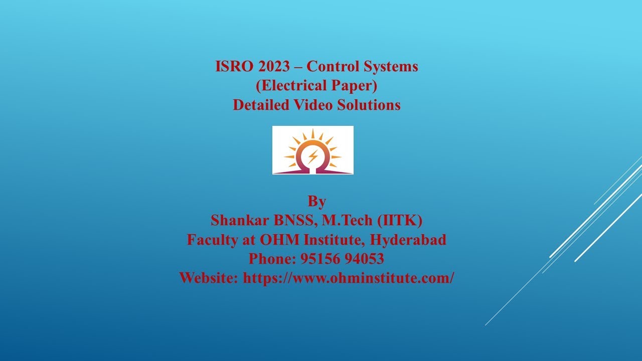 Control Systems 2023 ISRO Electrical YouTube control-systems-2023-isro-electrical-youtube