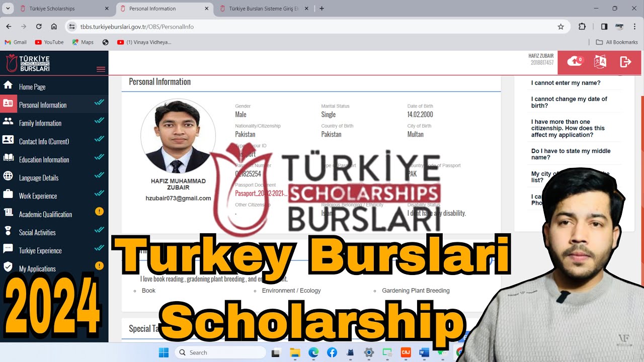 Turkey Burslari Complete Application Procedure 2024 || Step by Step ...