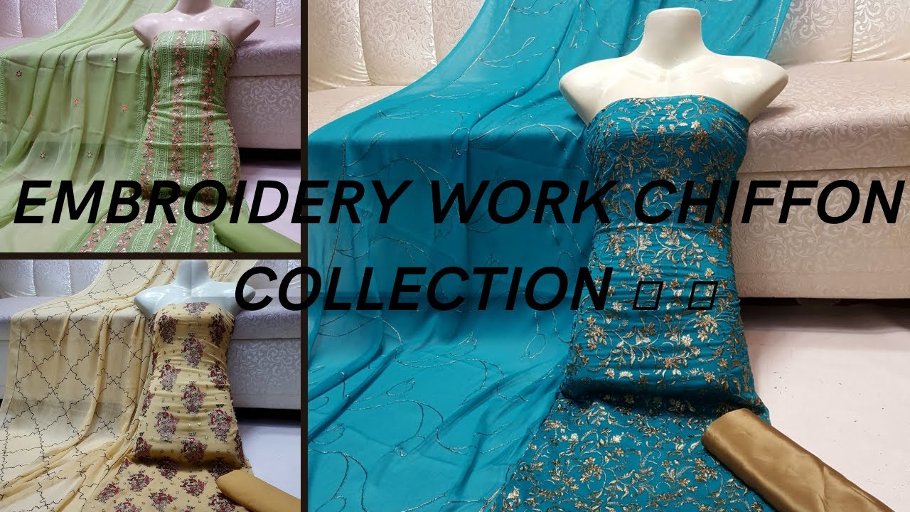 New Arrival New Design Embroidery Work Chiffon Collection 🔥What's App ...