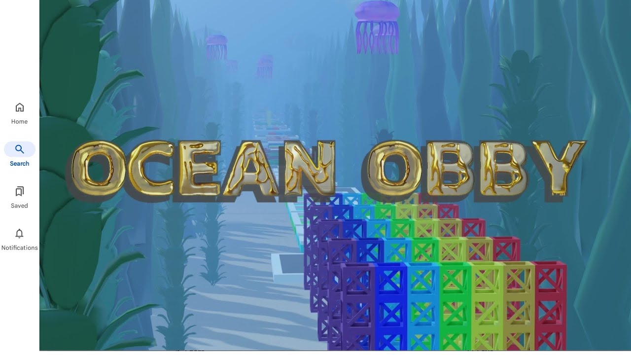 Playing a parkour obby in Roblox ocean theme - YouTube