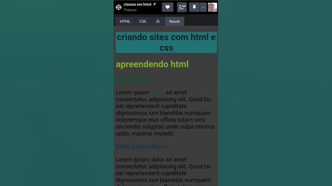 classes com HTML e css - YouTube