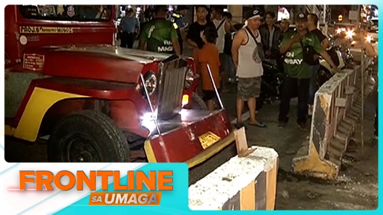 Jeep, sumalpok sa mga concrete barrier sa EDSA Co. Congressional I ...