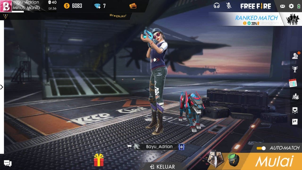 Live FF, Mode Custom Room 💎💎 dikondisikan dengan Fokus Push Rank - YouTube