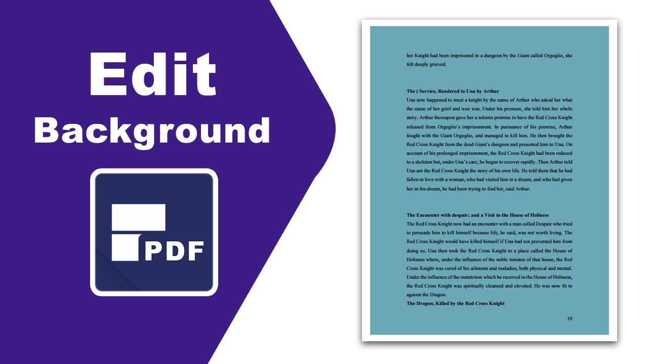 How to edit background of PDF document using pdfelement - YouTube