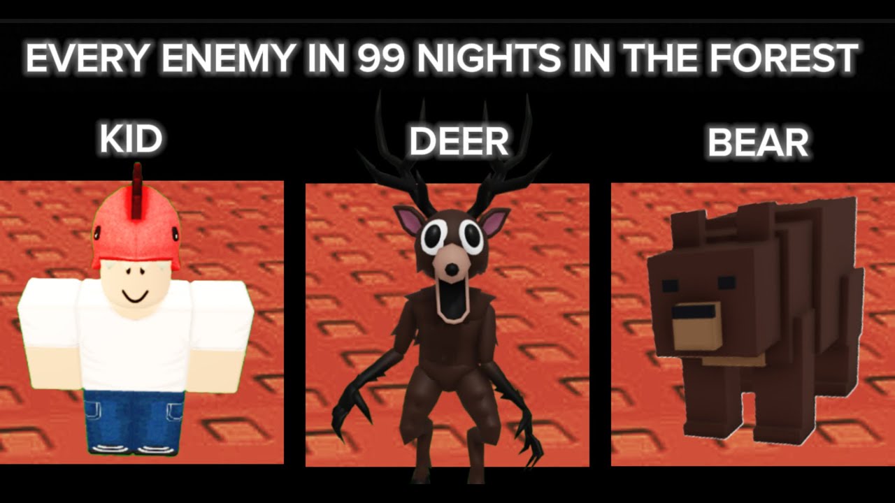 Every Enemy In 99 Nights In The Forest Explained (ROBLOX) - YouTube