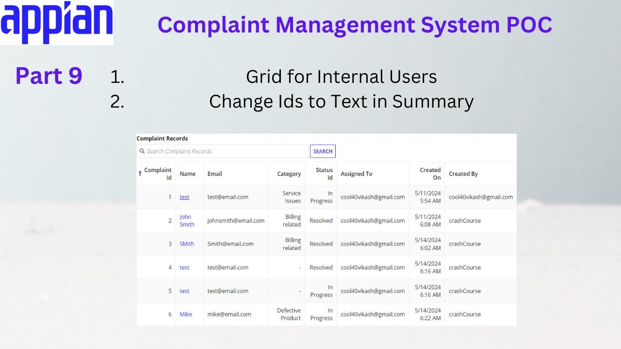 9. Internal User Grid and Summary | Show Data in Grid from DB table ...
