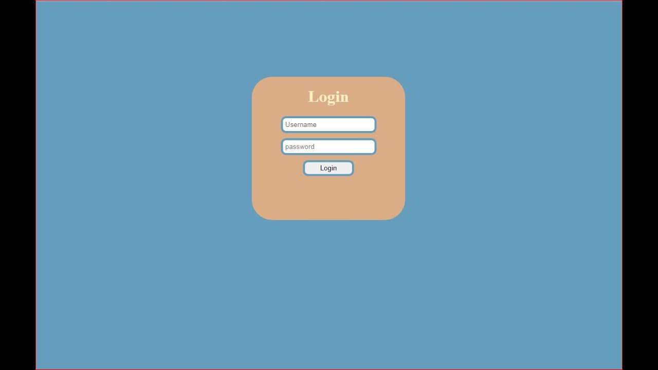 SAMPLE LOGIN FORM USING HTML5 & CSS3 - YouTube
