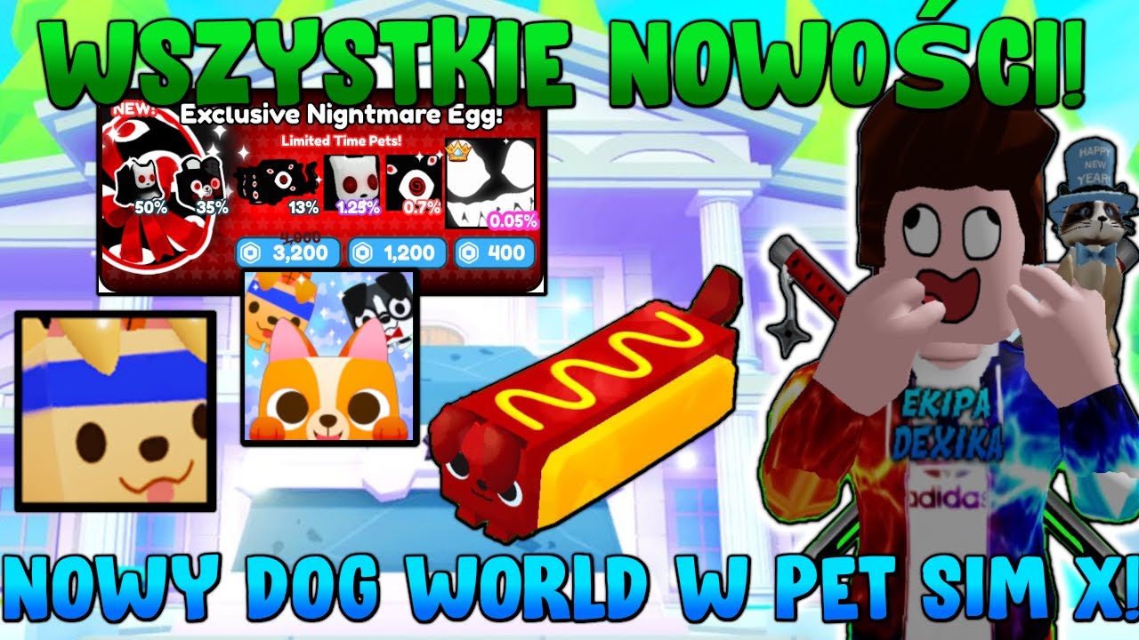 🐶Nowy Dog World Update w Pet Sim X! - Wszystkie Zmiany + 💎Konkurs💎 ...