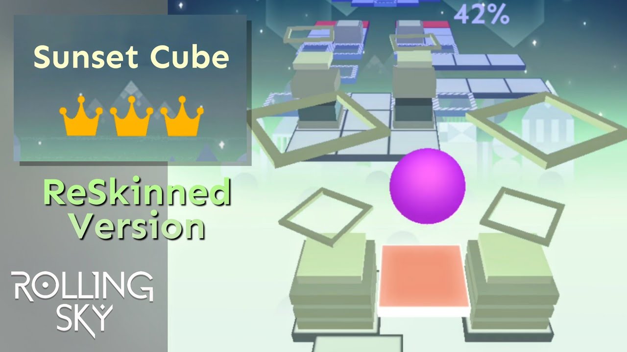 Rolling Sky - Sunset Cube (ReSkinned Version) - YouTube
